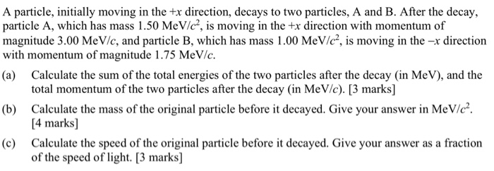 Solved A particle, initially moving in the +x direction, | Chegg.com