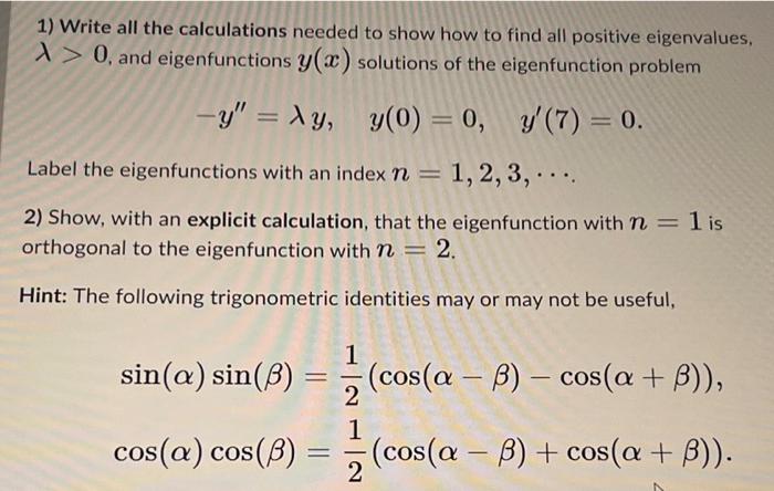 Solved 1) Write all the calculations needed to show how to | Chegg.com