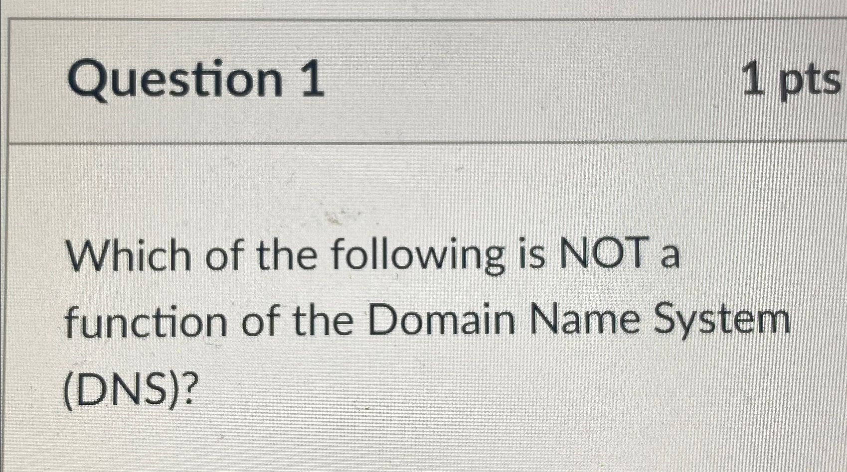 Solved Question 1Which of the following is NOT a function of | Chegg.com