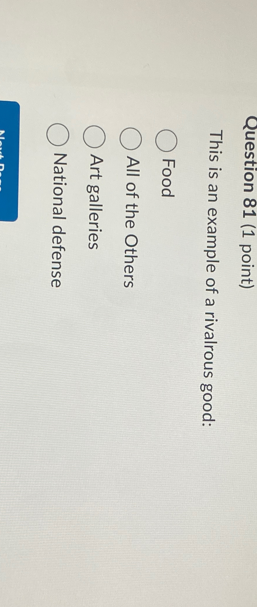 Solved Question 81 (1 ﻿point)This is an example of a | Chegg.com