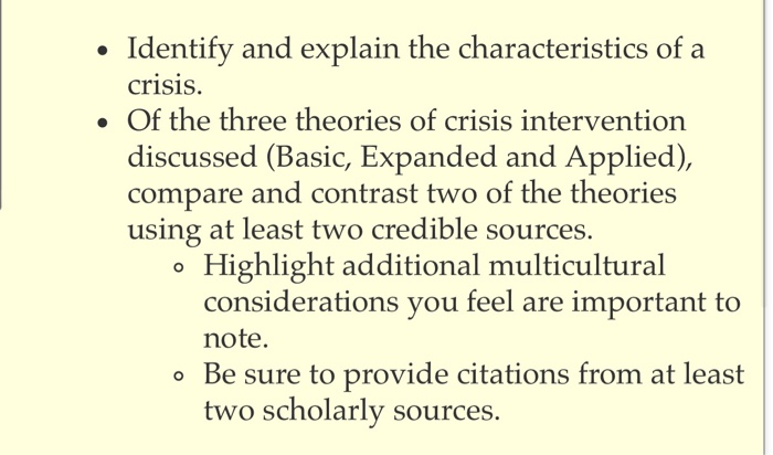 Solved Identify and explain the characteristics of a | Chegg.com