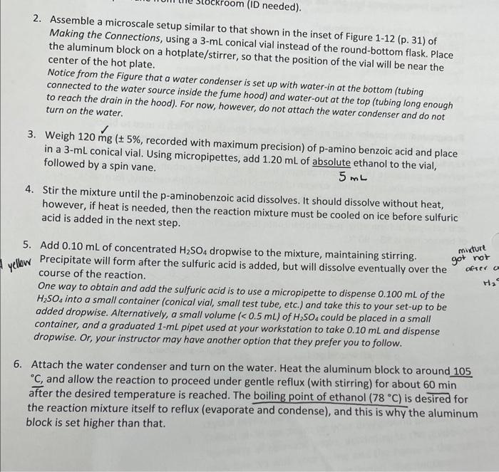 Solved 2. Assemble a microscale setup similar to that shown | Chegg.com