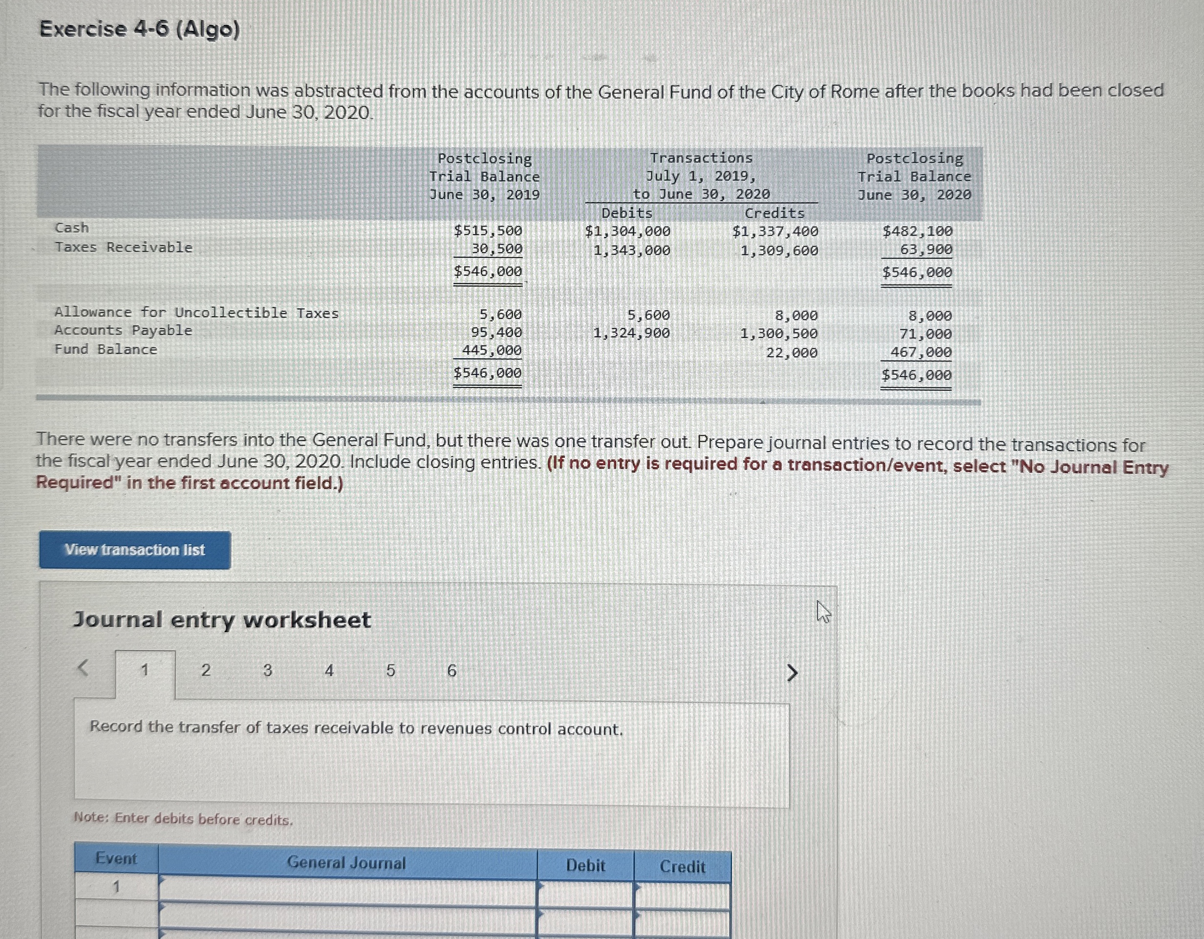Solved Exercise 4-6 (Algo)The following information was | Chegg.com