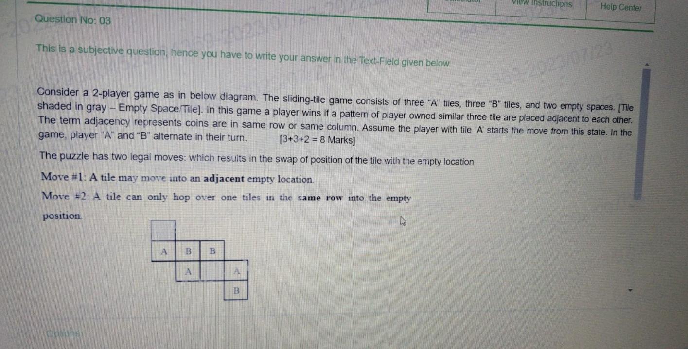 Solved Consider a 2-player game as in below diagram. The | Chegg.com