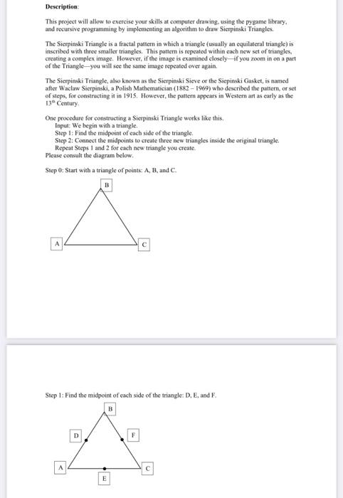 Solved Description: This project will allow to exercise your | Chegg.com