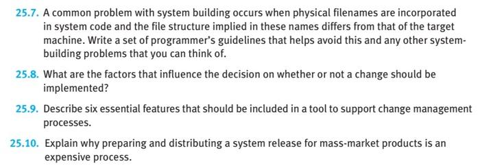 Solved 25.7. A common problem with system building occurs | Chegg.com