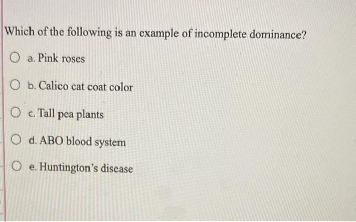 Solved Which of the following is an example of incomplete | Chegg.com