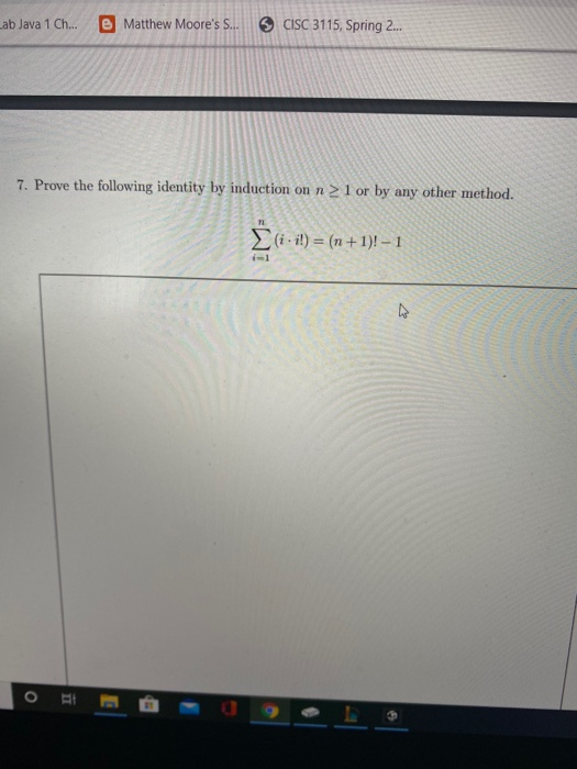 Solved Lab Java 1 Ch... Matthew Moore's s... CISC 3115, | Chegg.com