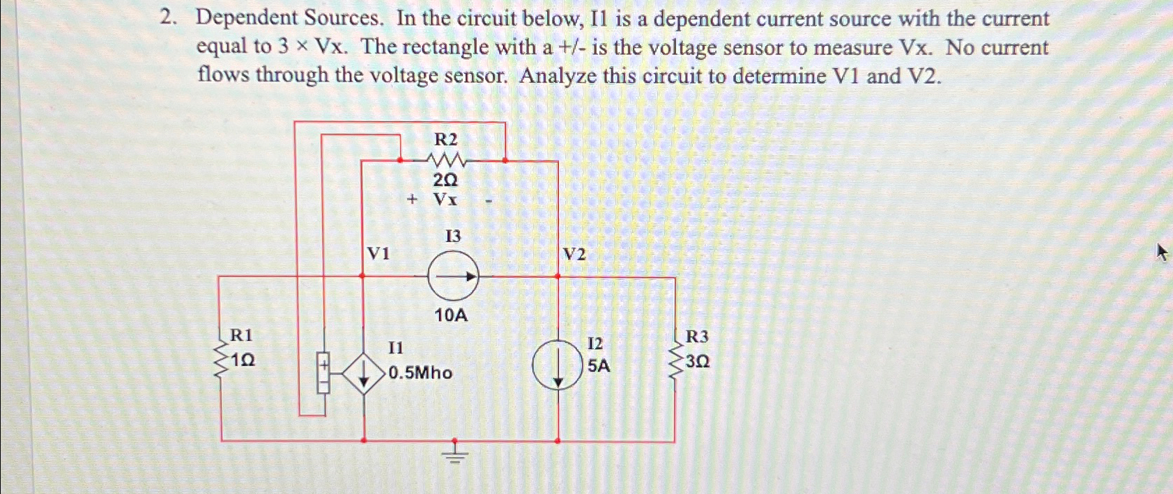 Solved Dependent Sources. In the circuit below, Il is a | Chegg.com