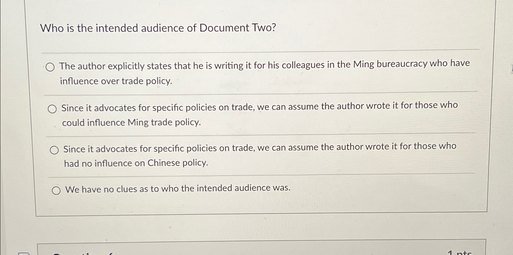 Solved Who is the intended audience of Document Two?The | Chegg.com