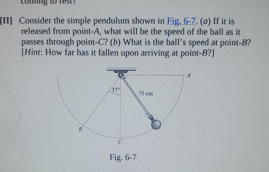 Solved mg [II] Consider the simple pendulum shown in Fig. | Chegg.com