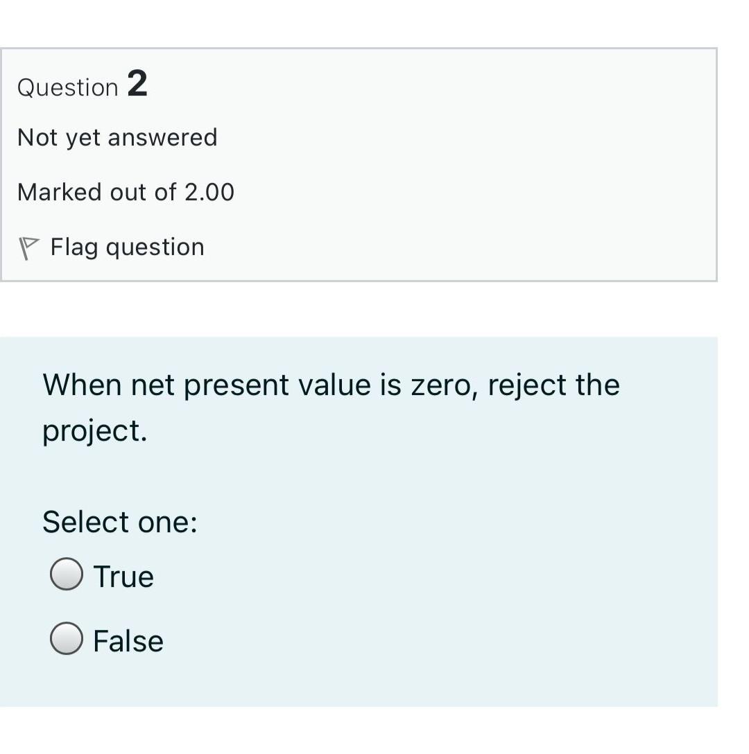 Solved Question 1 Not yet answered Marked out of 2.00 P Flag | Chegg.com