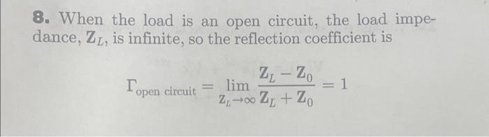Solved 8. When the load is an open circuit, the load | Chegg.com