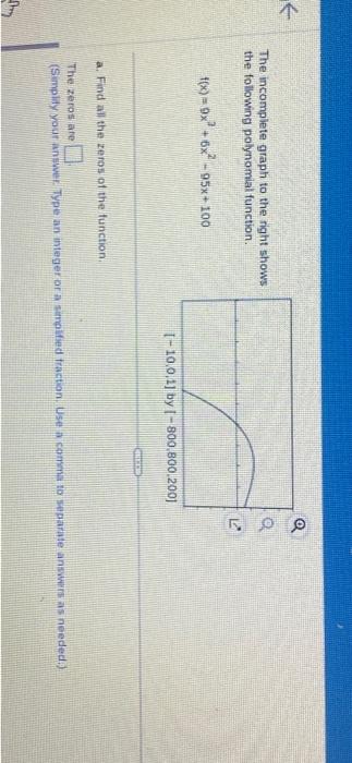 Solved The incomplete graph to the right shows the following | Chegg.com