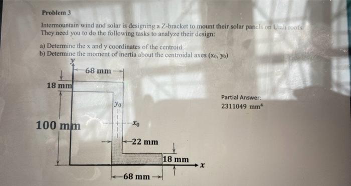 Solved Intermountain wind and solar is designing a Z-bracket | Chegg.com