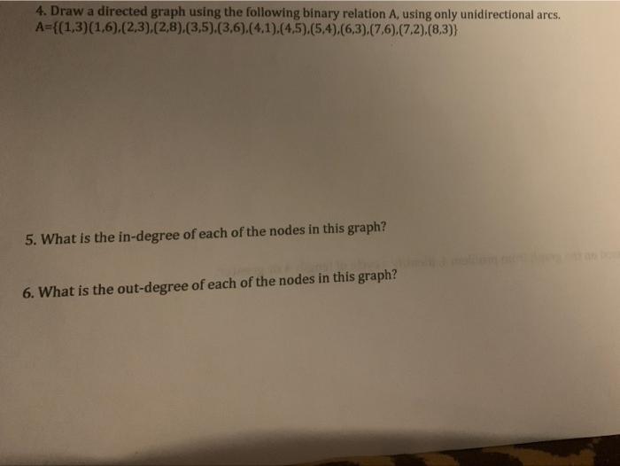 Solved 4. Draw a directed graph using the following binary | Chegg.com