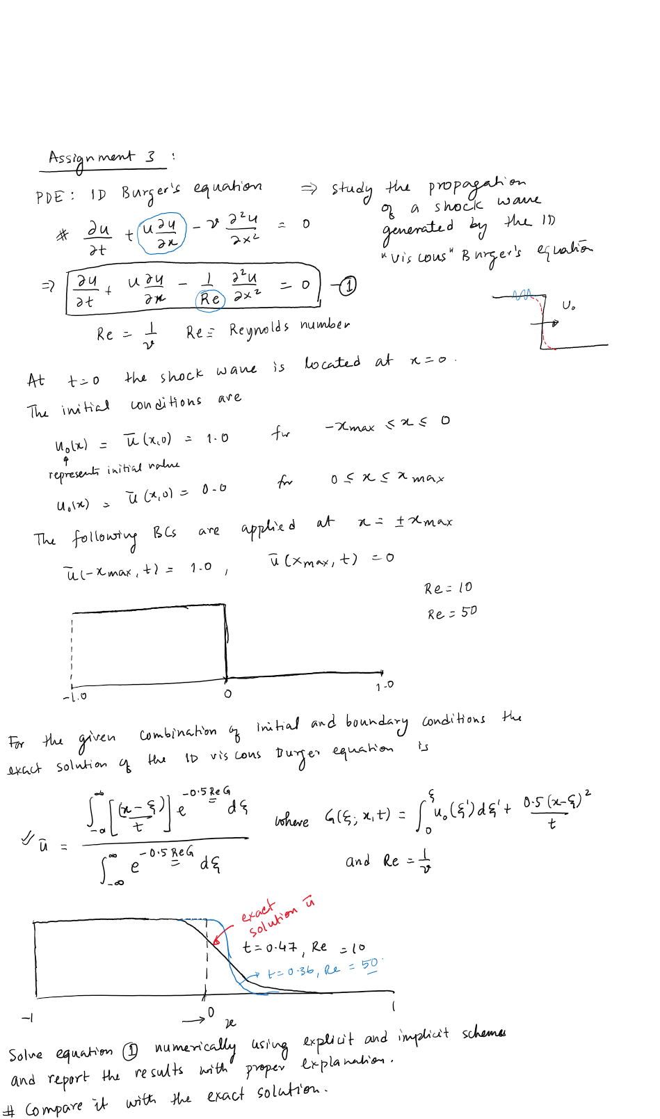 Solved Assignment 3 ﻿:PDE: ID Write python code only for the | Chegg.com