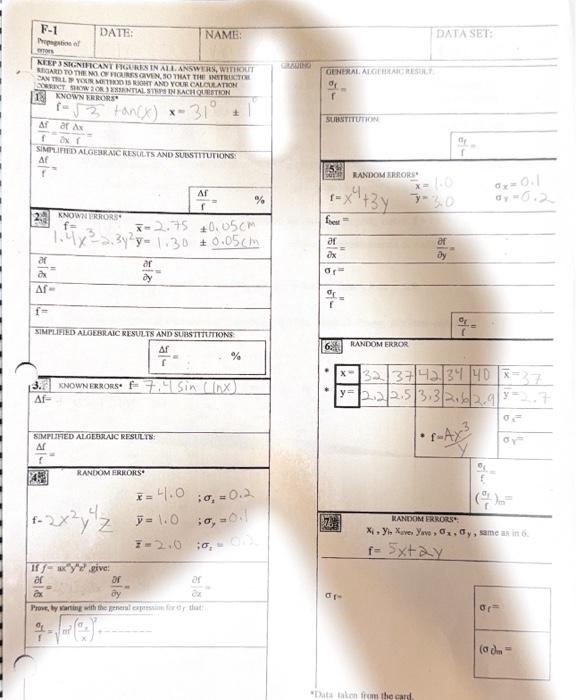 Solved 1. Treat the uncertainities as known (determinate) | Chegg.com