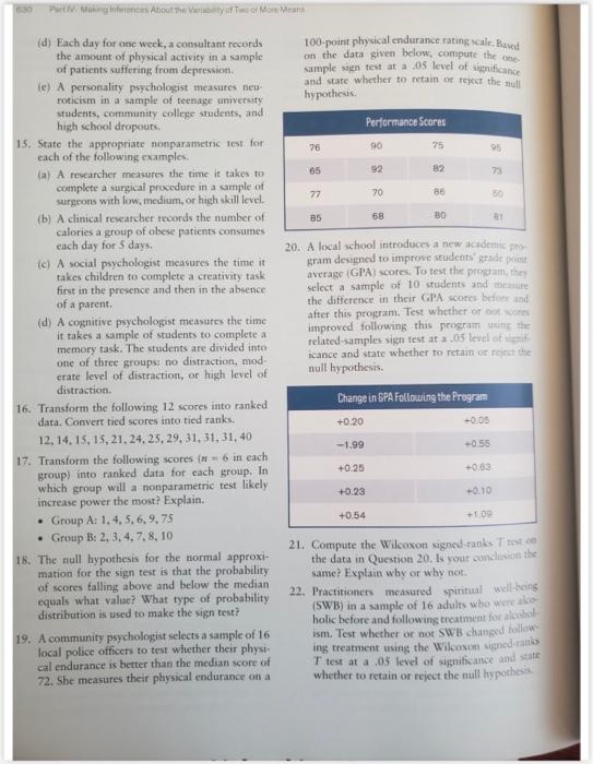 Solved Privitera's Statistics for the Behavioral Sciences | Chegg.com