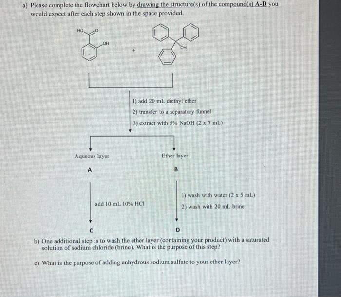 Solved a) Please complete the flowchart below by drawing the | Chegg.com