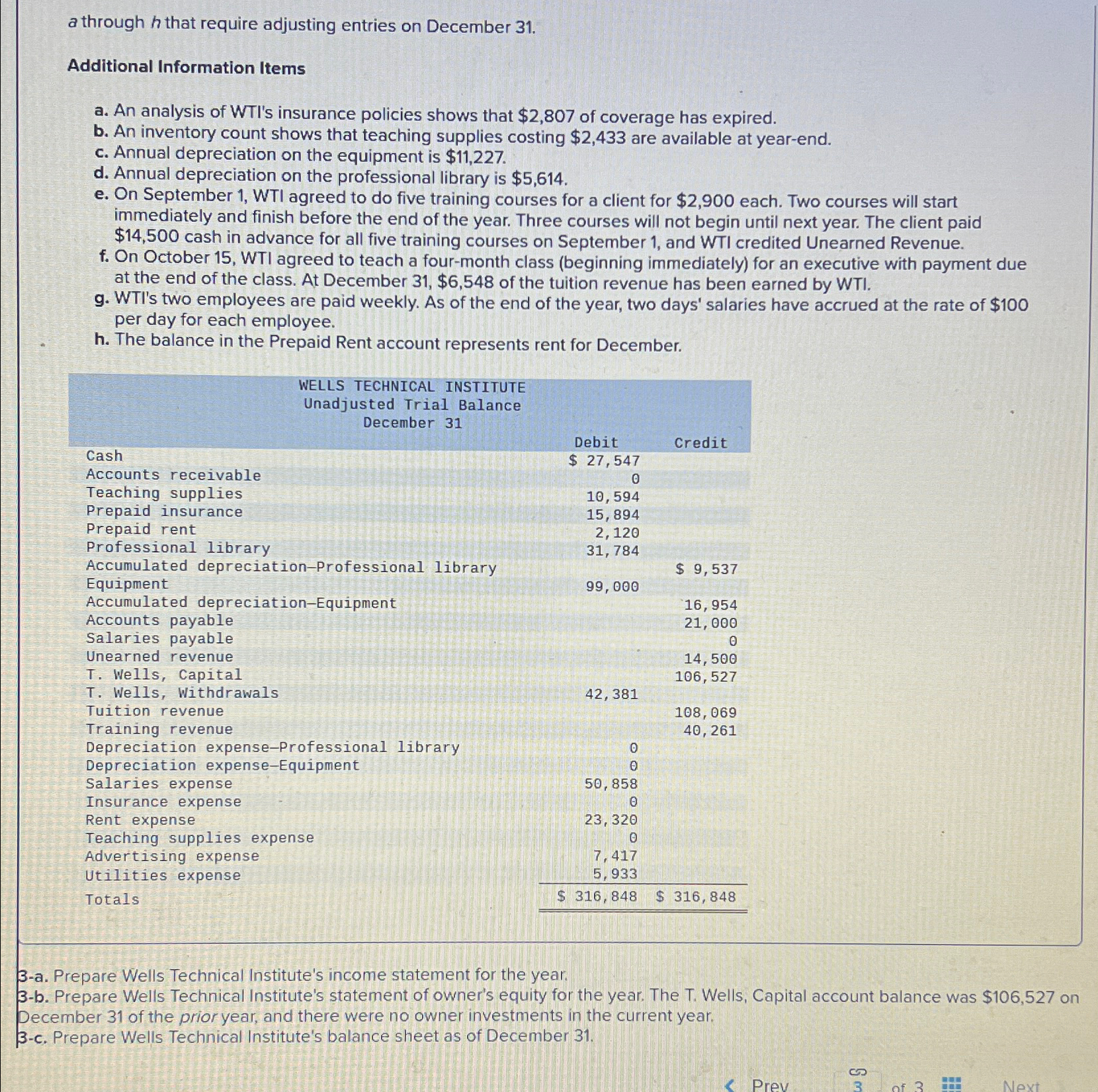Solved a through h ﻿that require adjusting entries on | Chegg.com