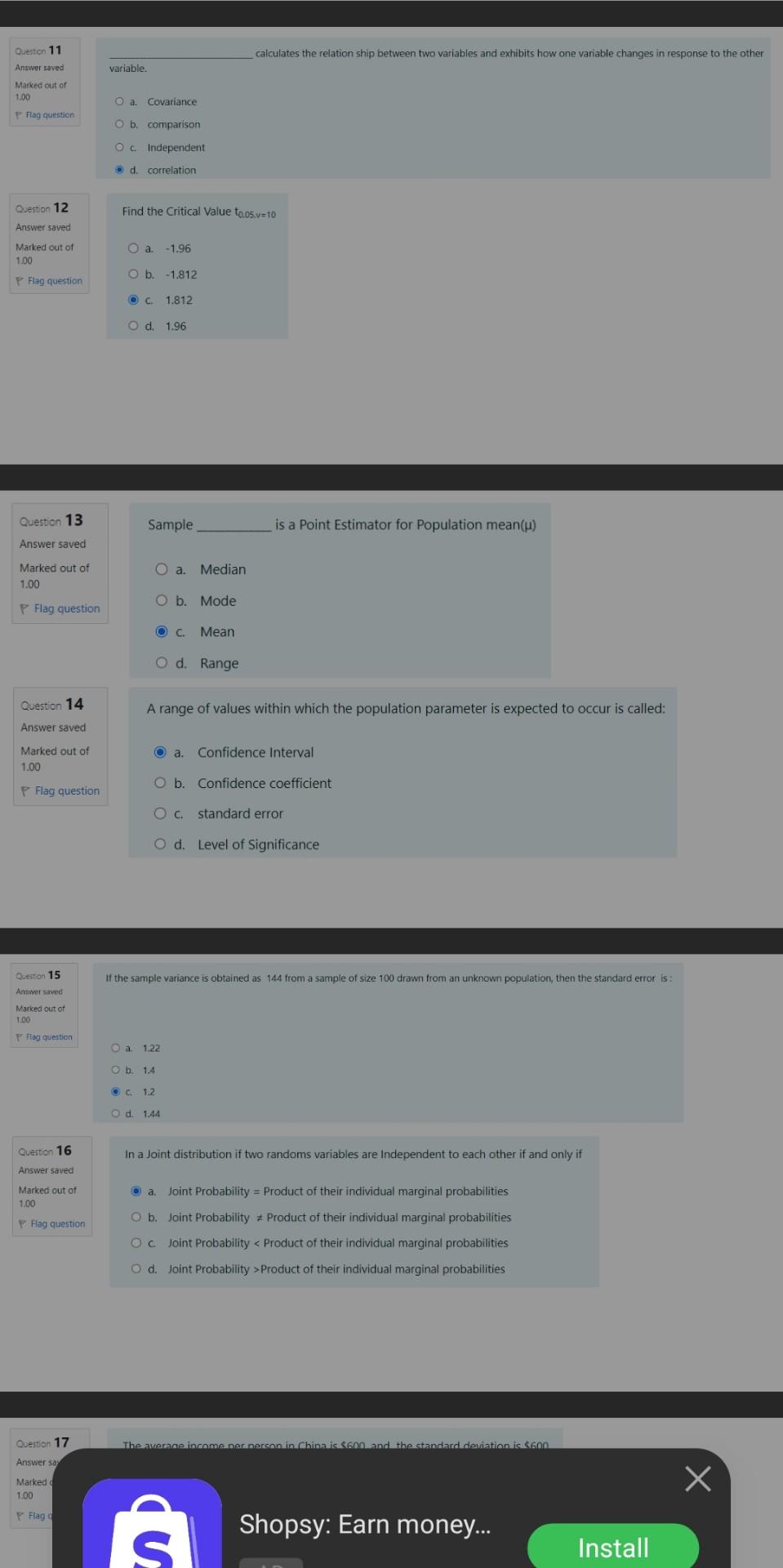 Solved Queston 11 Answer saved. Marked out of 1.00 P Flag | Chegg.com