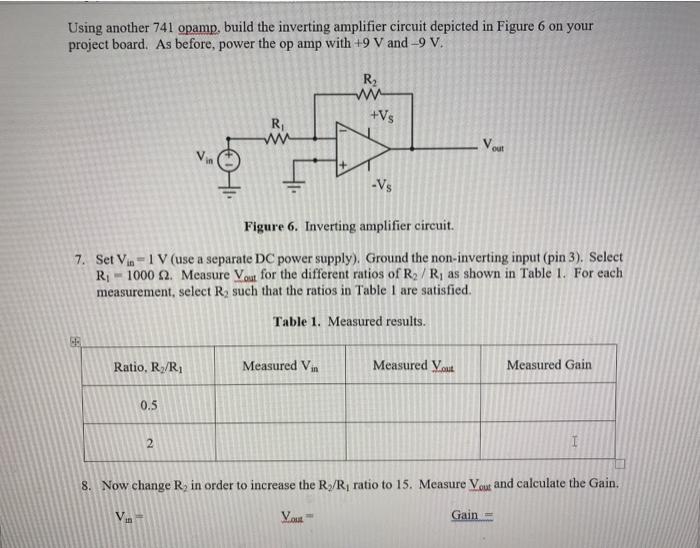 Solved Using another 741 opamp, build the inverting | Chegg.com