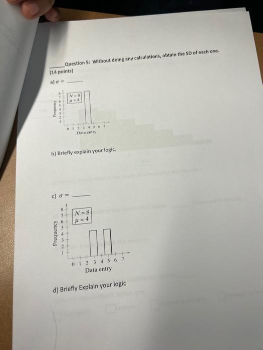 Solved Question 5: Without doing any calculations, obtain | Chegg.com