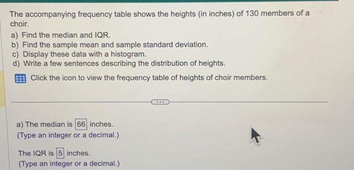 The accompanying frequency table shows the heights | Chegg.com