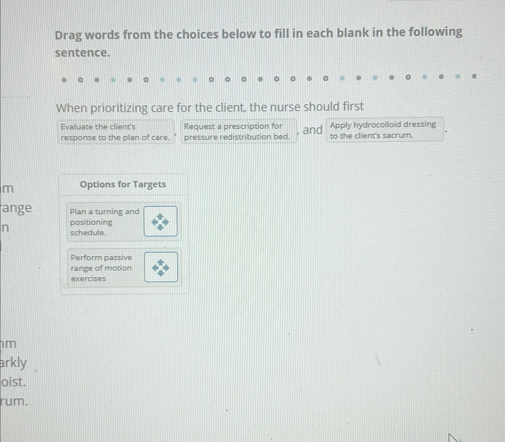 Solved Drag words from the choices below to fill in each | Chegg.com