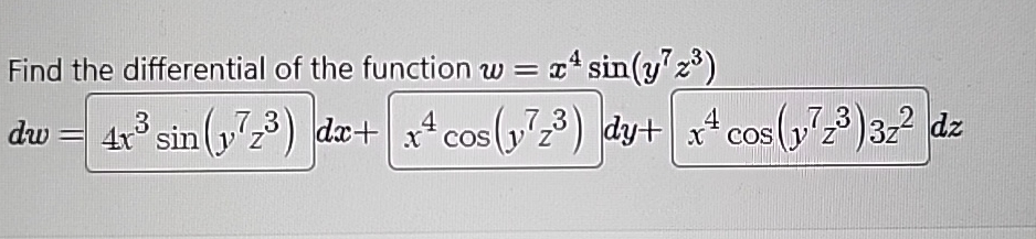 Solved Find the differential of the function | Chegg.com