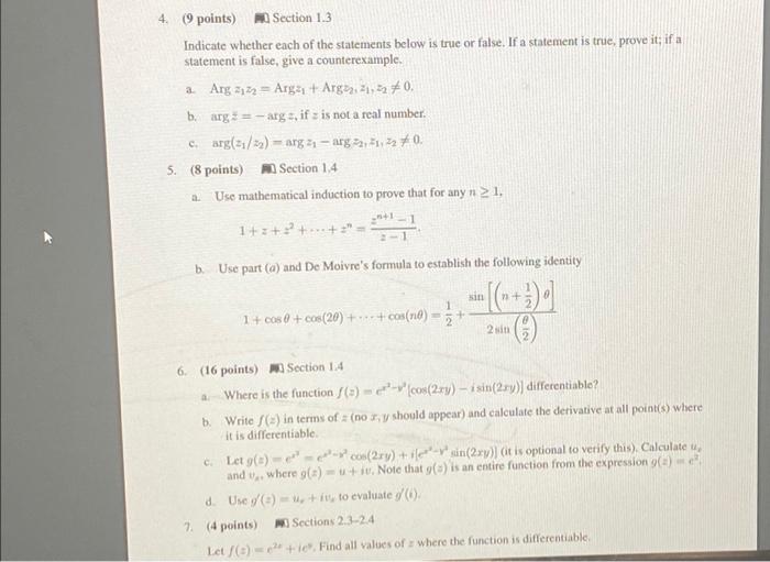 Solved Indicate whether each of the statements below is true | Chegg.com