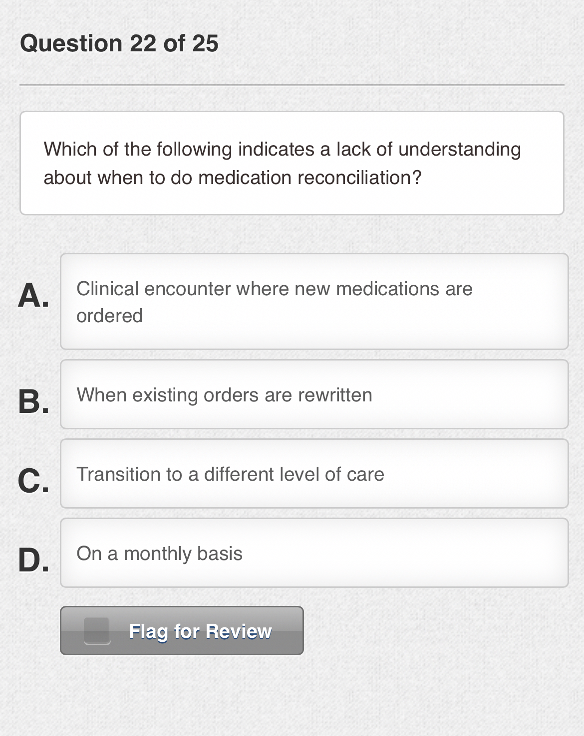 Solved Question 22 ﻿of 25Which of the following indicates a | Chegg.com