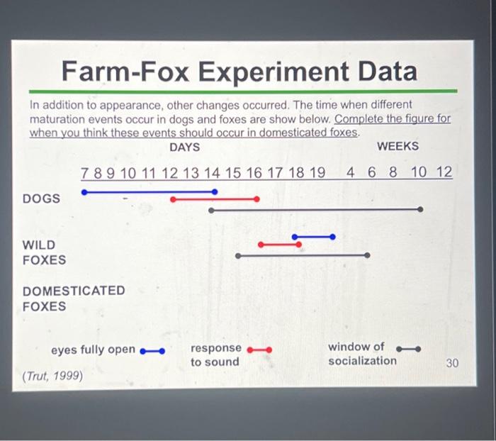 Farm-Fox Experiment Data In addition to appearance, | Chegg.com
