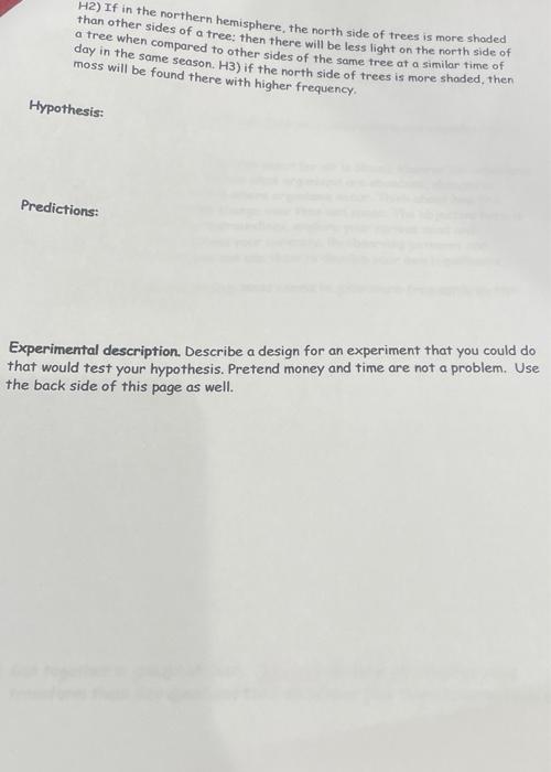 Solved Introduction to Ecological Investigation Part 1. | Chegg.com