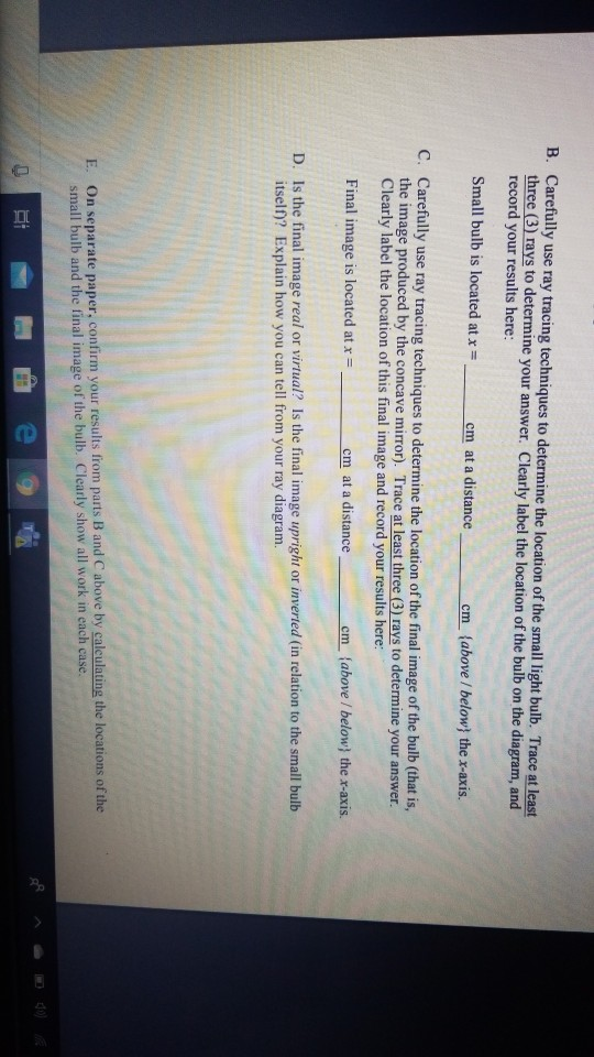 Solved Name (please print) [10 points total] A convex lens | Chegg.com