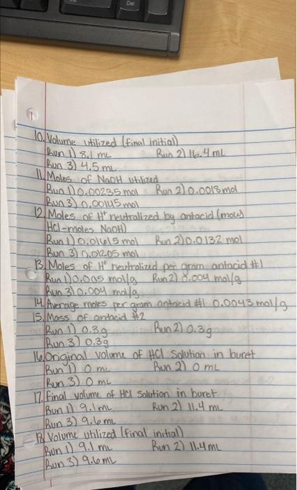 Solved Name Date Section 1. Which antacid was more effective | Chegg.com