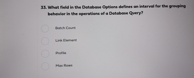 Solved What field in the Database Options defines an | Chegg.com