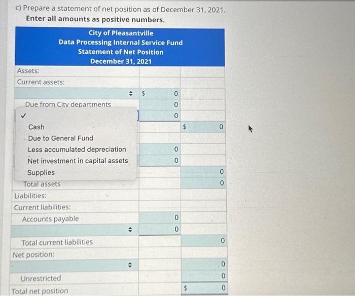 Journal entries and financial statements for an | Chegg.com
