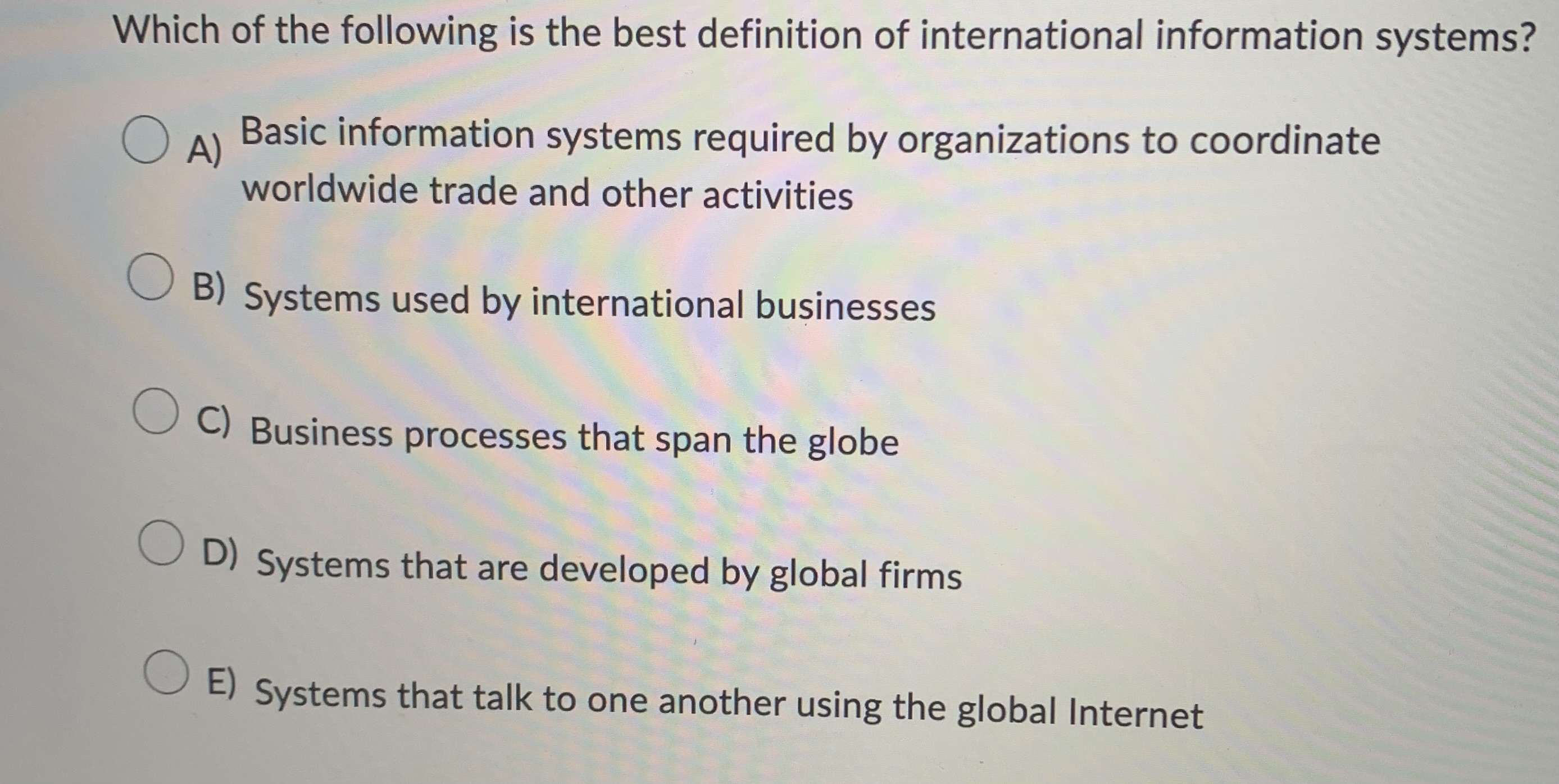 Solved Which of the following is the best definition of | Chegg.com