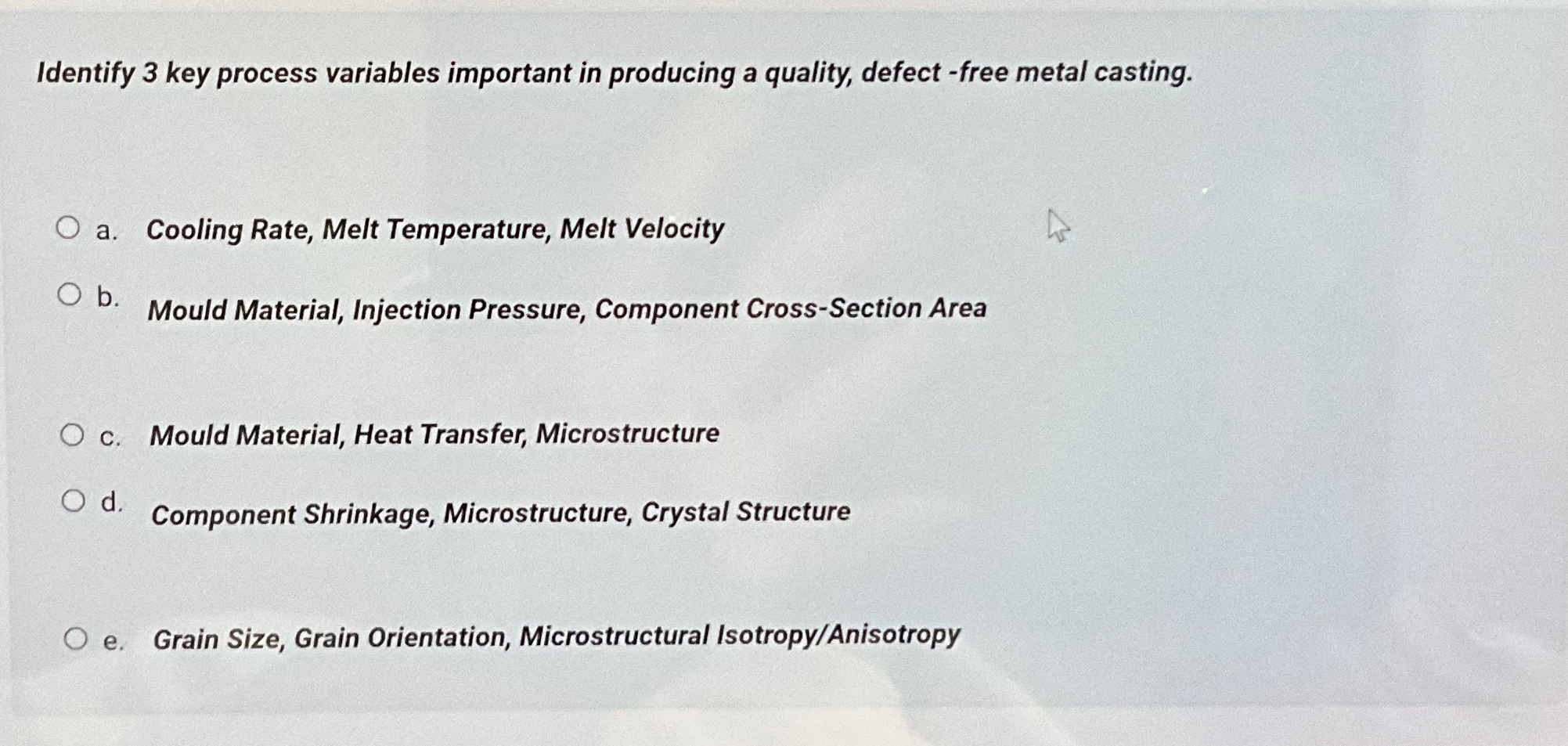 Solved Identify 3 ﻿key process variables important in | Chegg.com