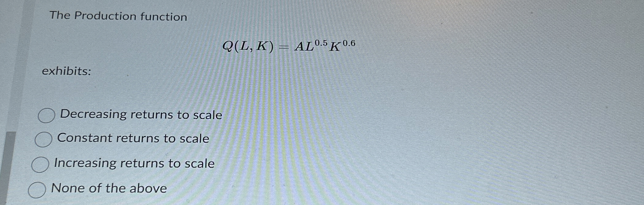 Solved The Production | Chegg.com