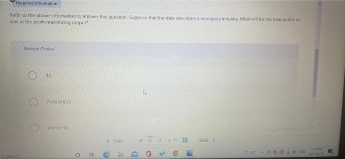 Solved Required information The following table gives the | Chegg.com
