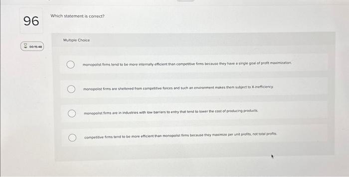 Solved Which statement is correct? Multiple Choice | Chegg.com