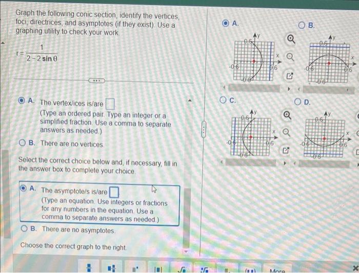 Solved Graph the following conic section, identify the | Chegg.com