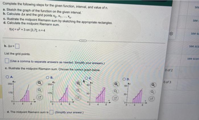 Solved Complete the following steps for the given function, | Chegg.com