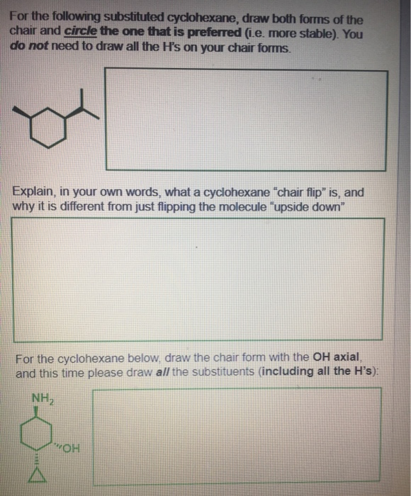 Solved For the following substituted cyclohexane, draw both | Chegg.com