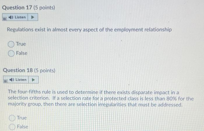 Solved A prima facie case of discrimination can be | Chegg.com