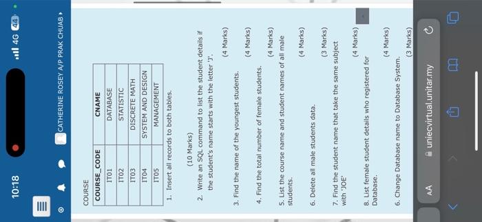 Solved Use XAMPP (My SQL) to answer the following questions. | Chegg.com