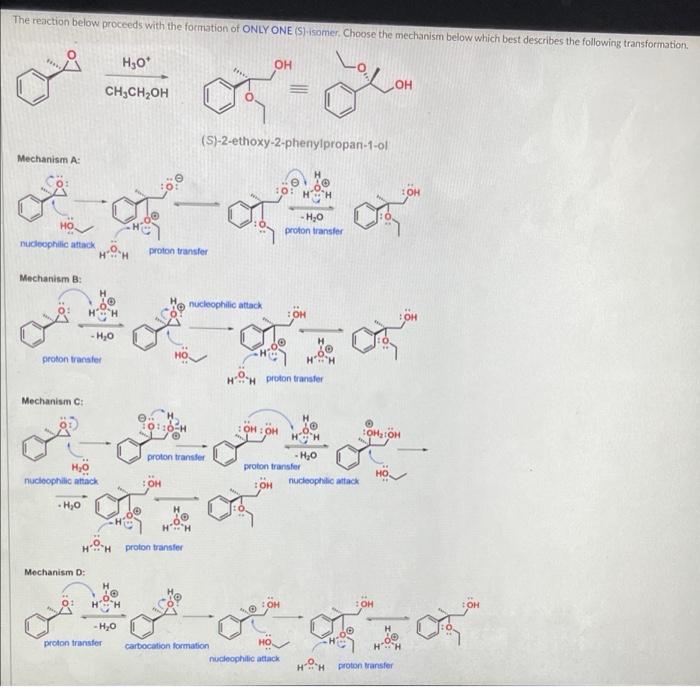 Solved The reaction below proceeds with the formation of | Chegg.com